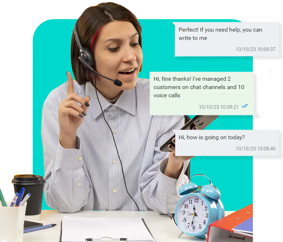 XCALLY Omnichannel Contact Center - Internal Messenger